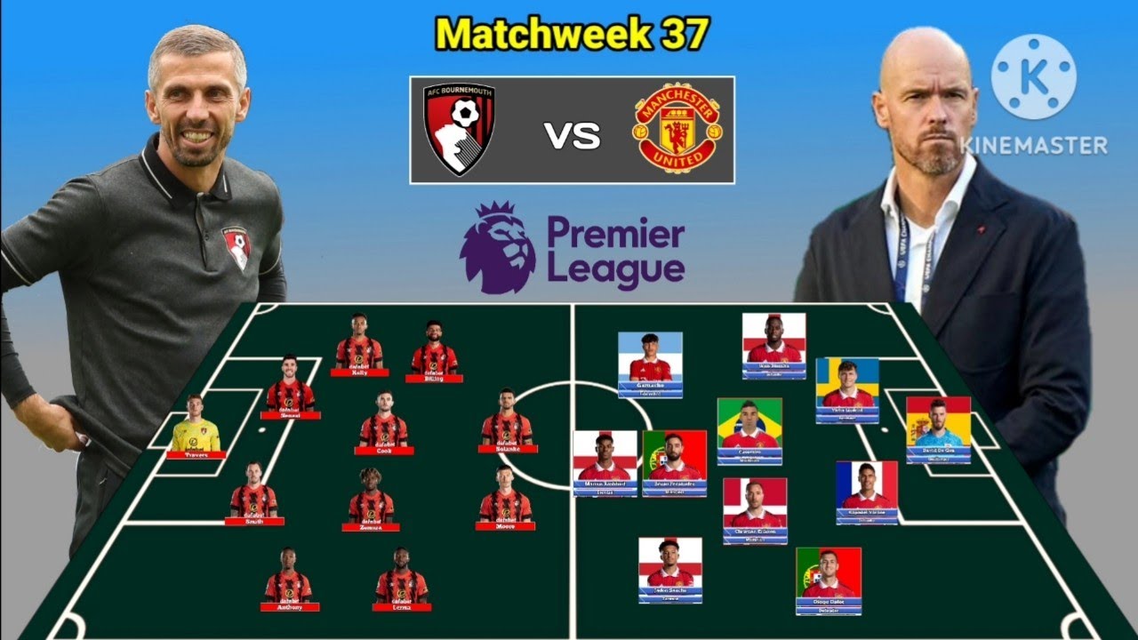 Bournemouth vs Manchester United 4-4-2 vs 4-2-1-3 Matchweek 37 EPL 2022/2023 ~ Squad Update ...