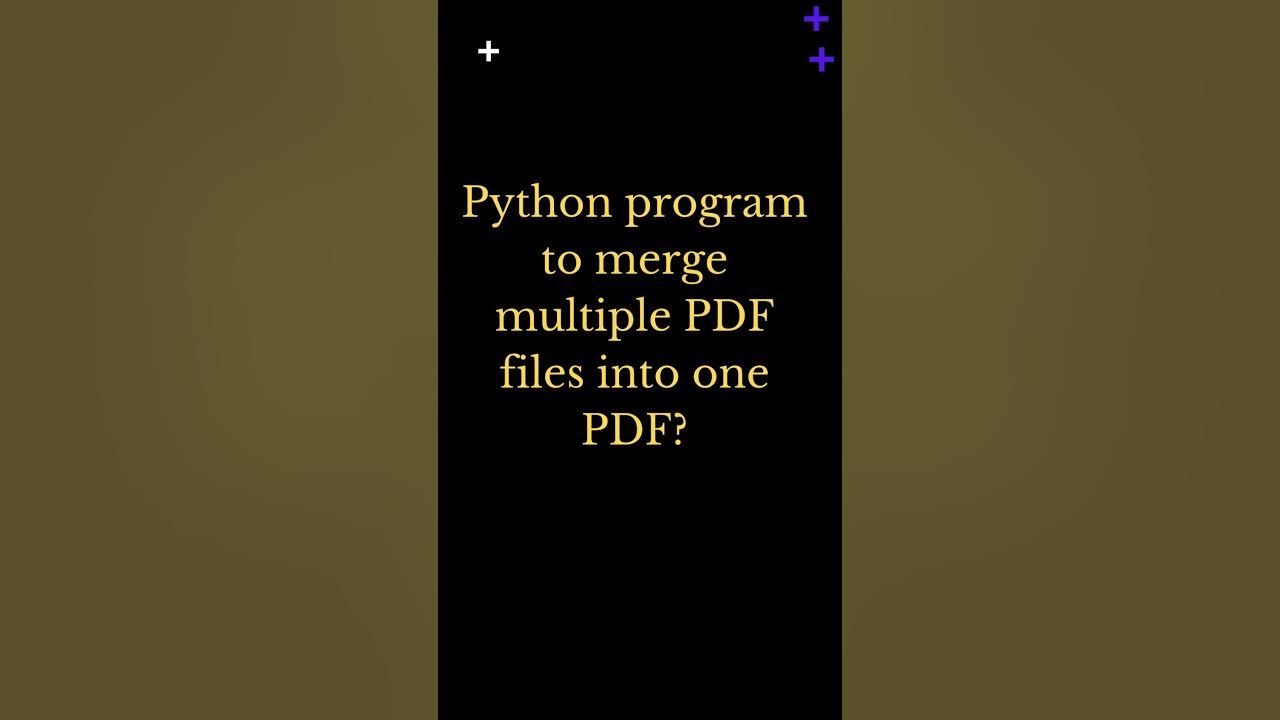 Python program merge multiple pdf files into one pdf#coding#learnpython#python3 - YouTube