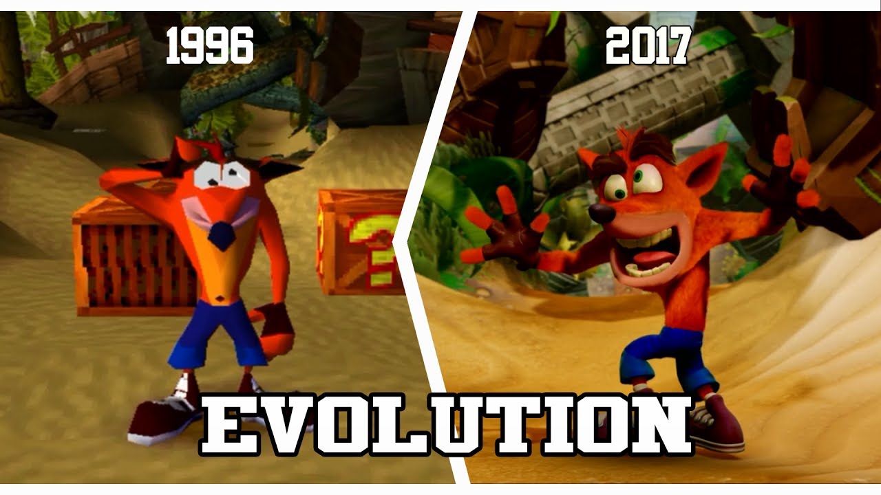 CRASH BANDICOOT EVOLUTION - (1996 - 2017) - EVOLUCIÓN 1080p - YouTube
