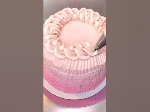 How to Pipe BUTTERCREAM RUFFLES with Petal Tip Nozzle 125: Ballet Princess Cake Piping Tutorial ...