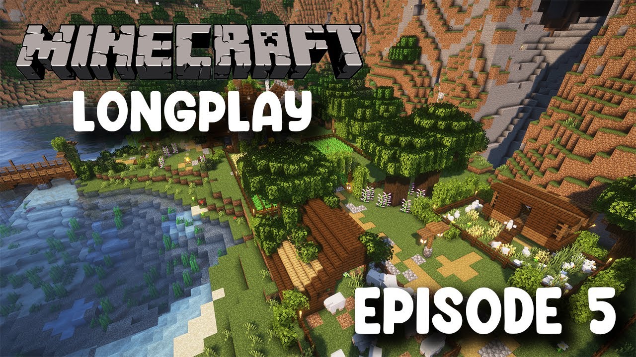 Minecraft Longplay Solo Survival #5 - Sheep Come To The Farm and Strip ...