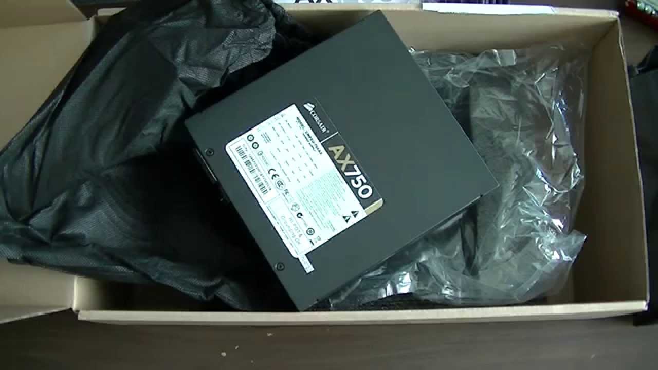 Amateur Unboxing - Corsair Professional Gold AX750 PSU - YouTube
