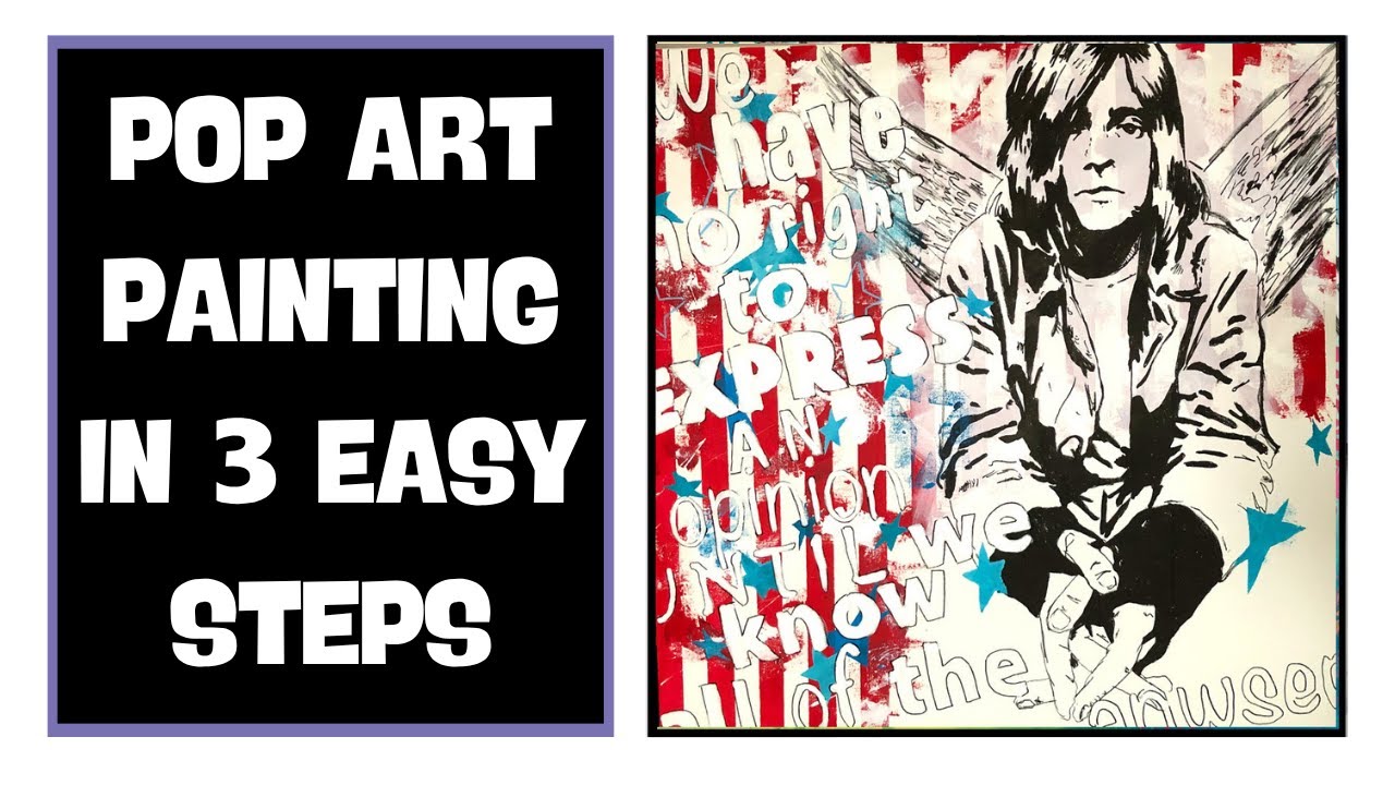 Paint This Pop Art Portrait in 3 Easy Steps (Beginner Friendly) - YouTube