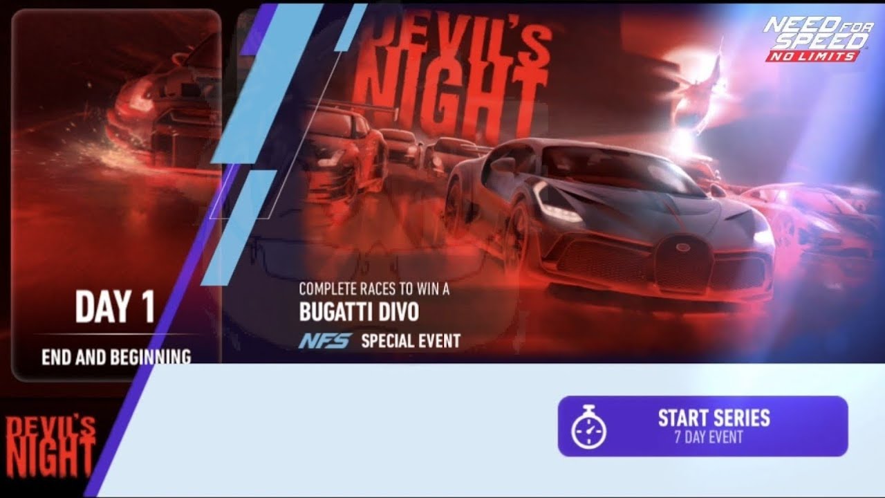 2020 Bugatti Divo | Day 1 END AND BEGINNING | NFS No Limits: Devil's Night - YouTube