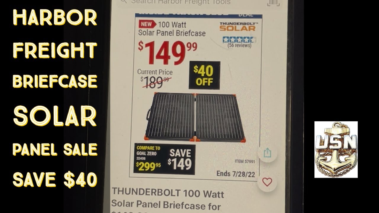 (SALE ENDED) Harbor Freight Briefcase Solar Panel Sale - Inside Track ...