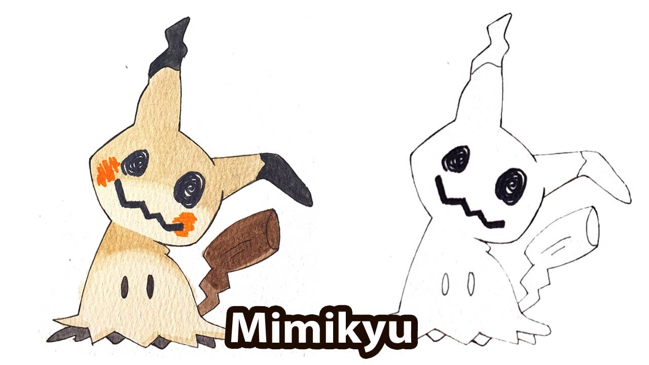 How to draw Mimikyu from Pokémon - YouTube