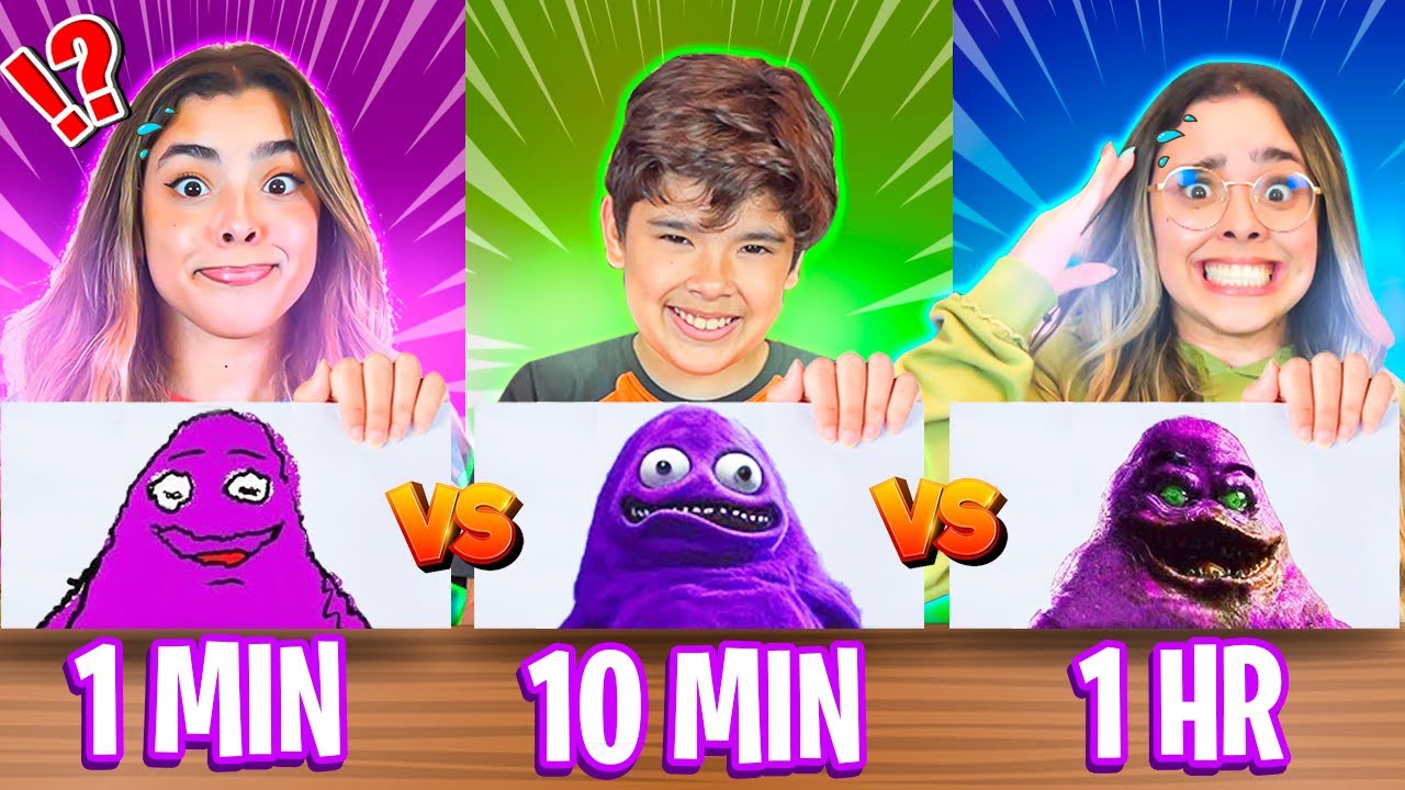 QUEM FIZER o MELHOR DESENHO do GRIMACE SHAKE, VENCE! *Estevão, Milla e ...