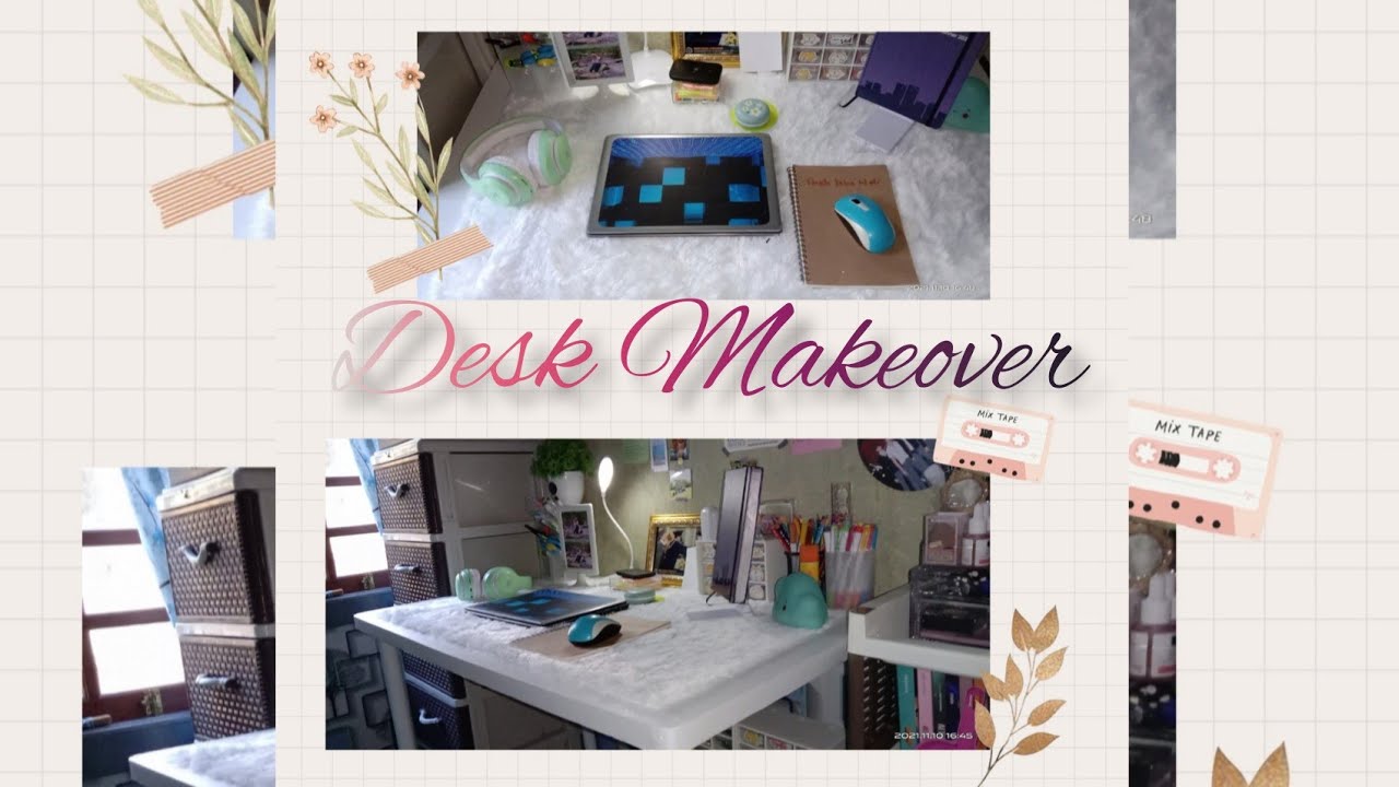 Desk Makeover + Unboxing + Desk Tour - YouTube