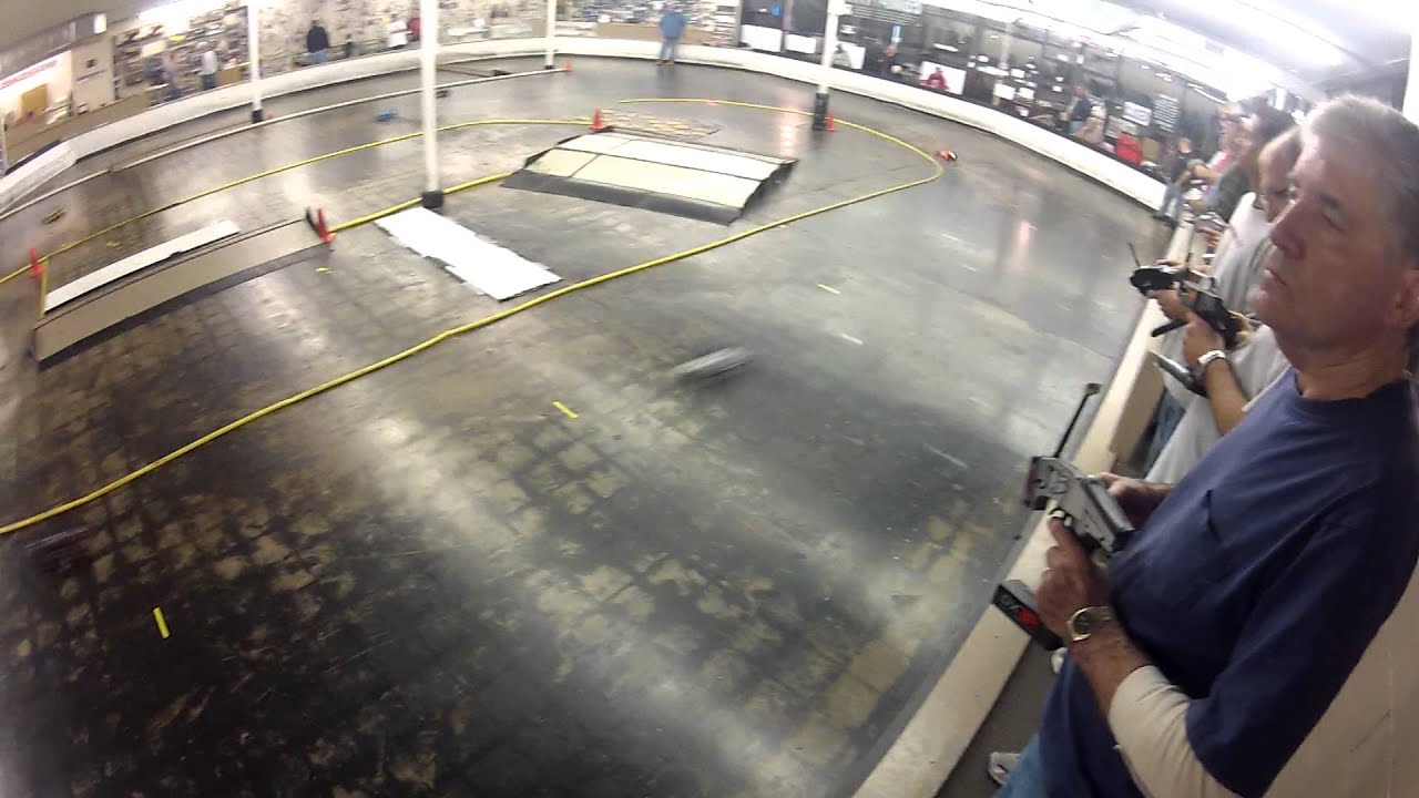 Competition RC Sprint Cars on Concrete Oval Oklahoma City, OK - YouTube