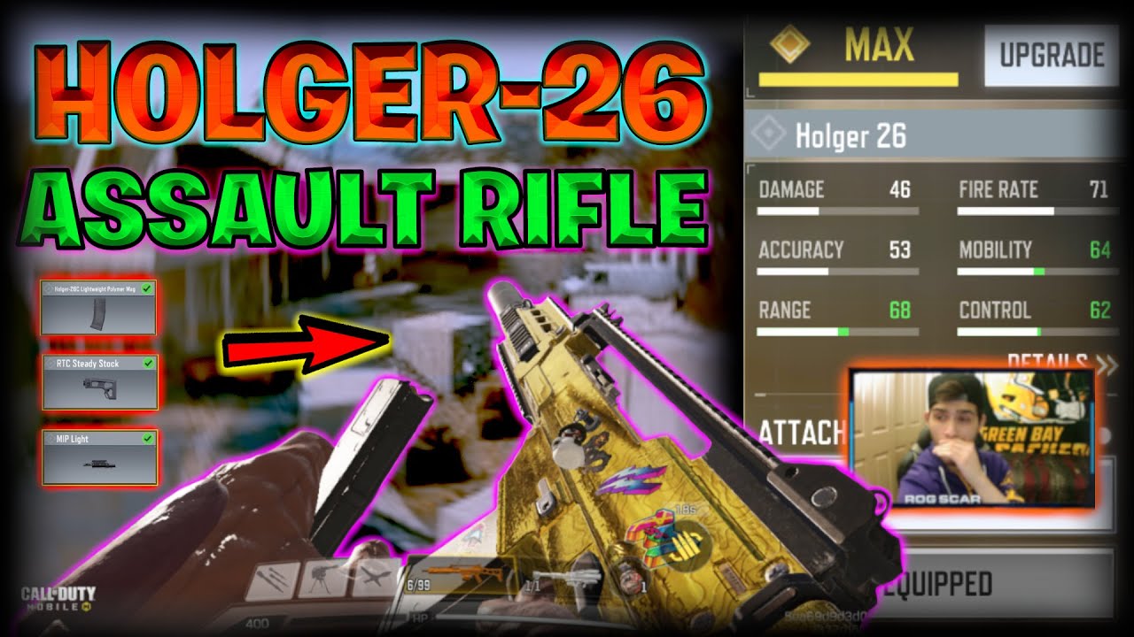 This No Recoil HOLGER 26 Assault Rifle Gunsmith Loadout COD Mobile Best ...