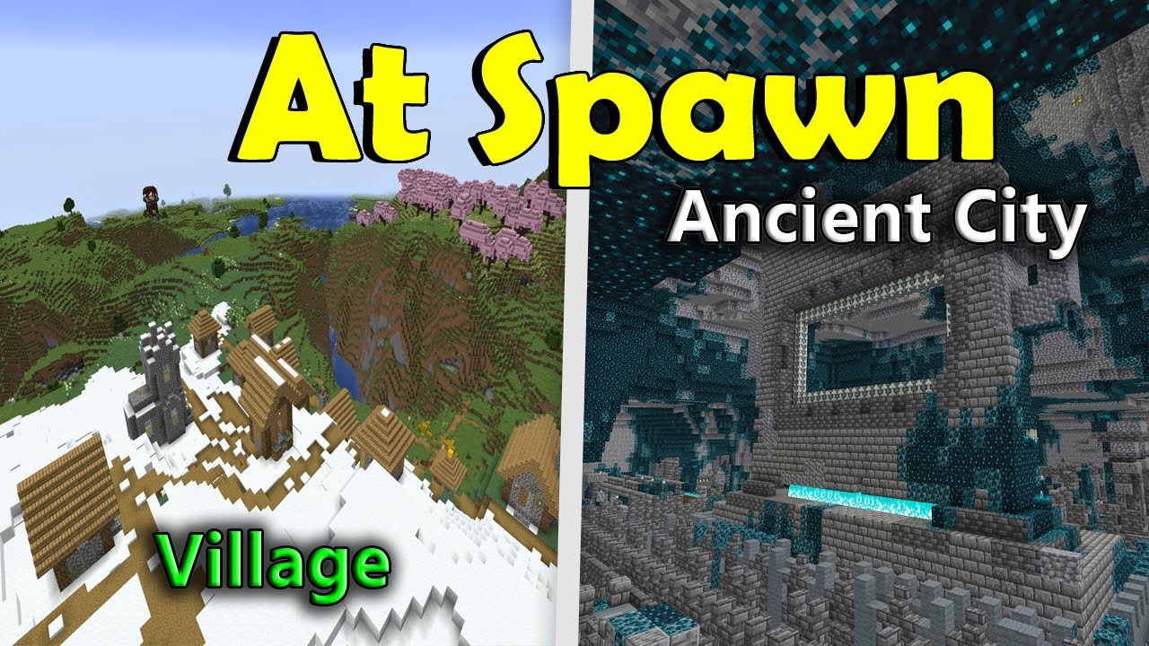 Minecraft - At Spawn #1 - Village & Ancient City Seed - Java 1.21 ...