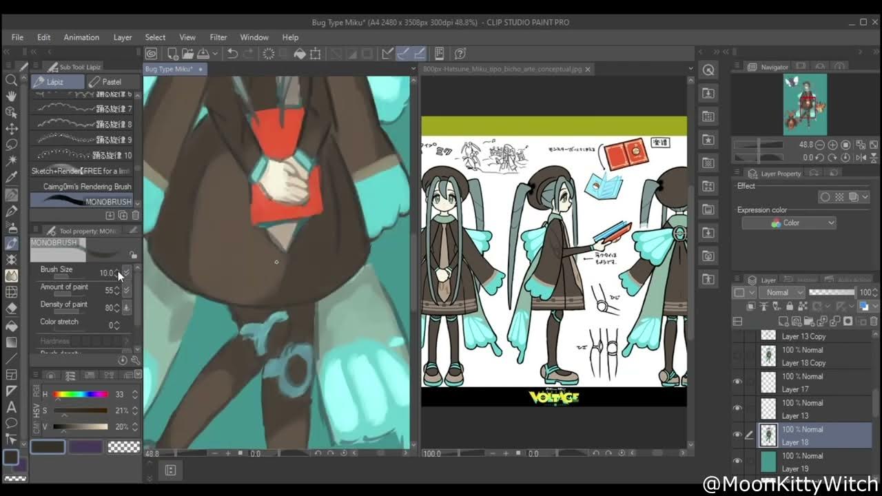 Speedpaint 𓆣 Bug Type Miku 𓆣 (Project Voltage) - YouTube