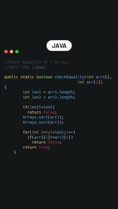 Day 9 100daysofcode Check Equality Of Arrays In C Java Python💻 Codingshorts Python