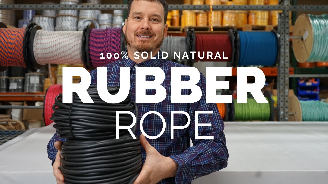 100% Solid Natural Rubber Rope | Cargo Rope - YouTube