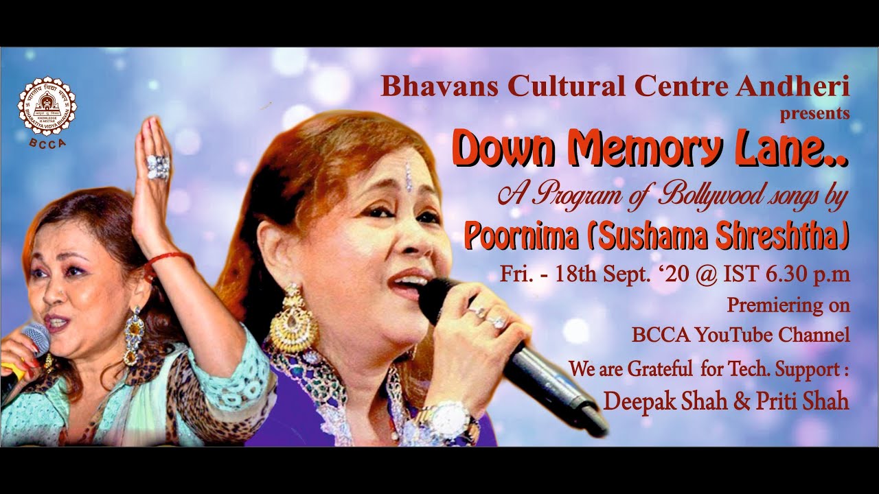 Down Memory Lane - A Musical Treat by Playback Singer Poornima ...