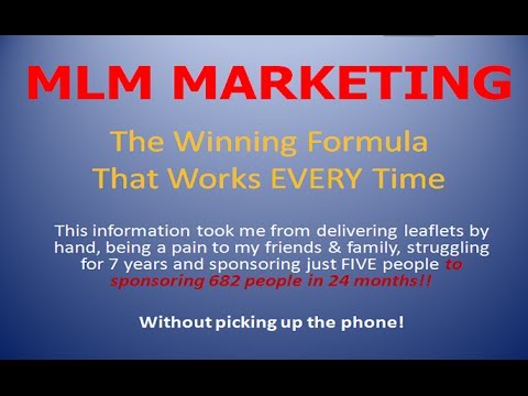 An MLM Marketing Formula That ALWAYS Works - YouTube