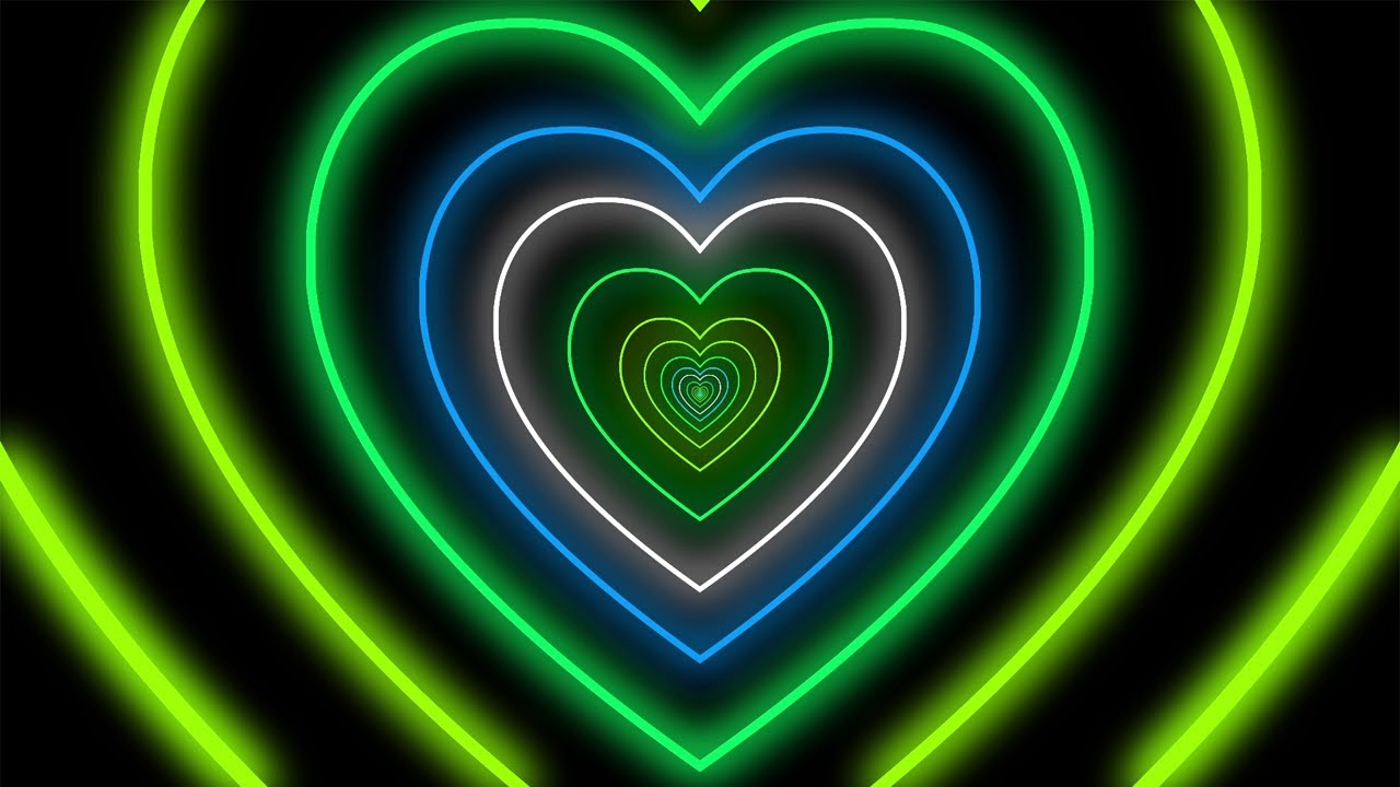 Green and Blue Heart Motion Background ǁ Heart Animated Background ...