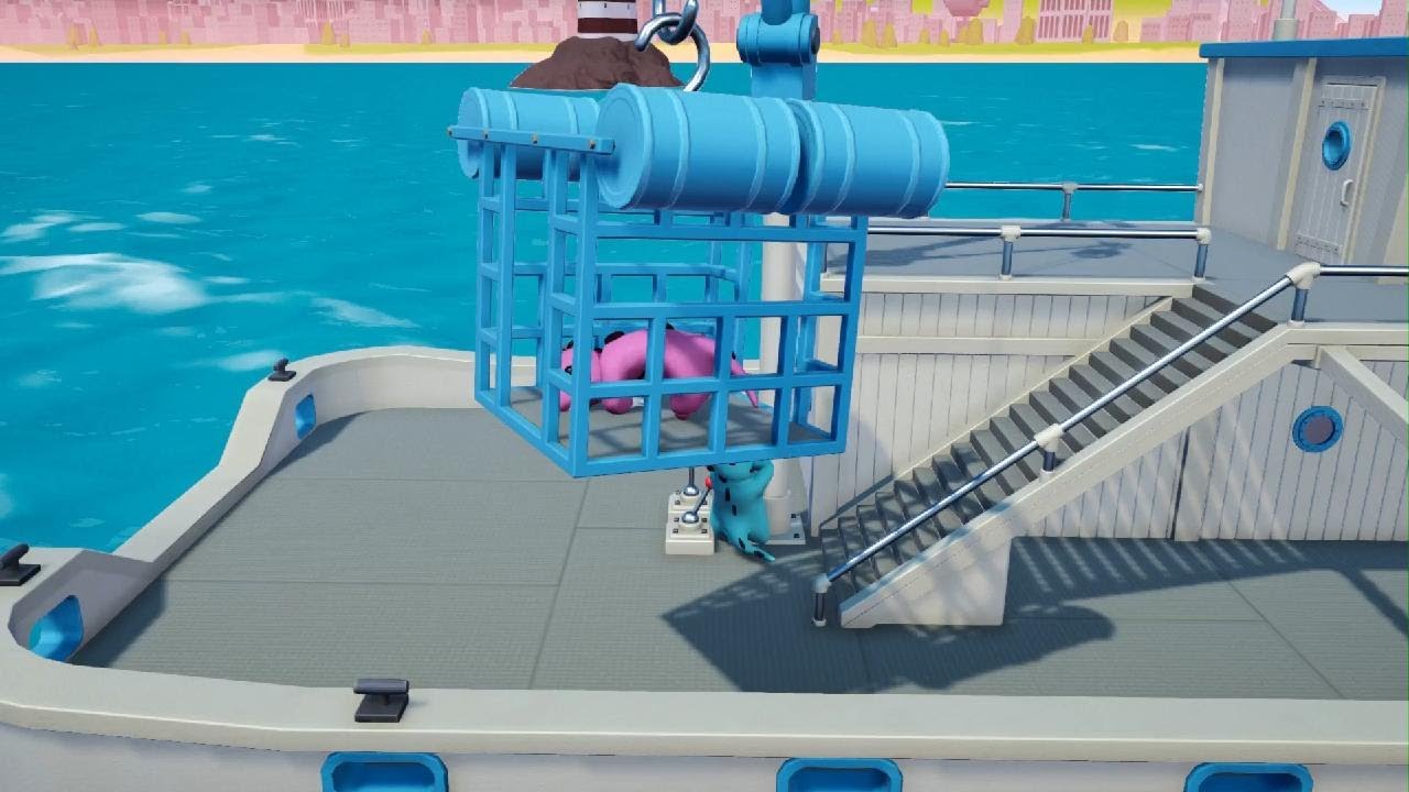 Gang Beasts three rounds of trawler - YouTube