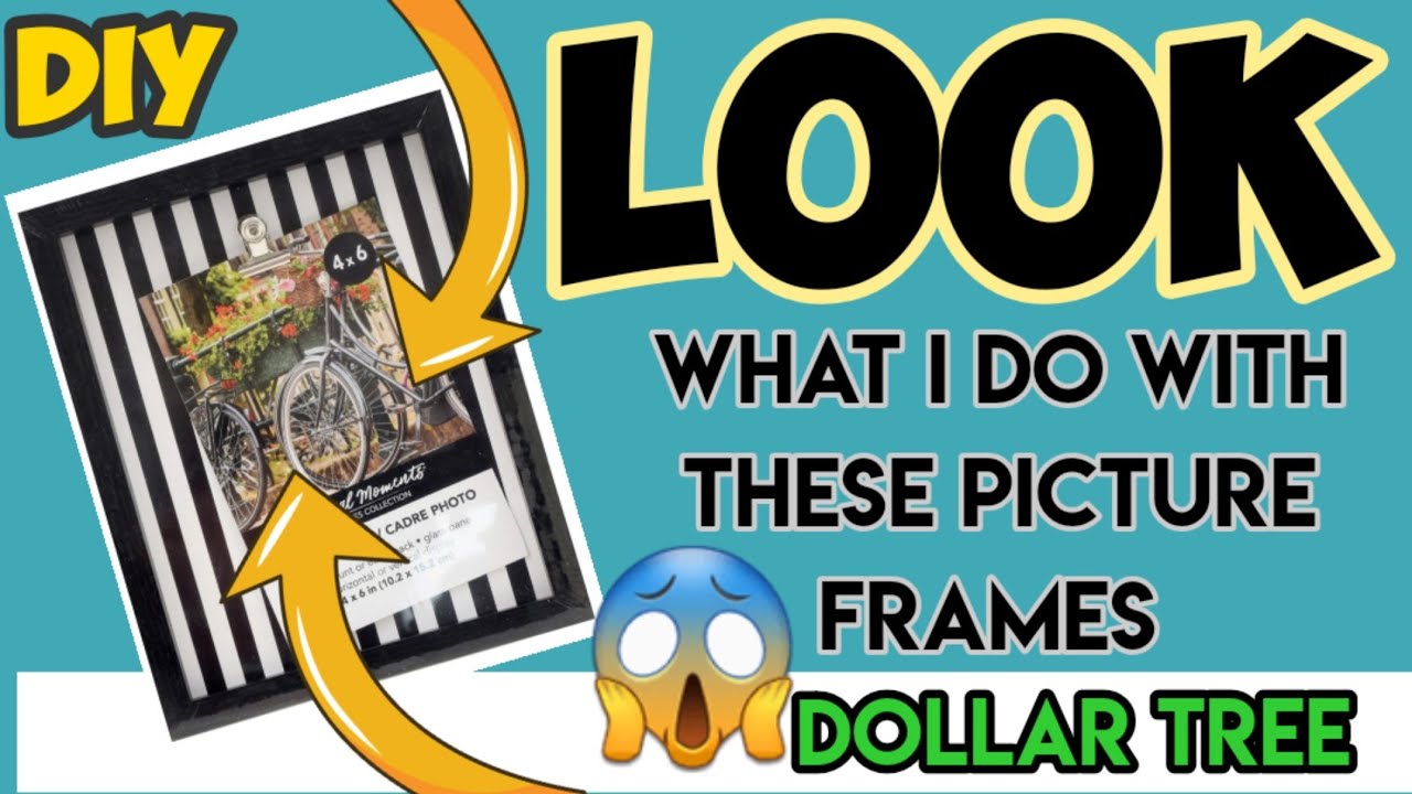 LOOK what I do with these Dollar Tree picture frames ~ QUICK and Easy ...