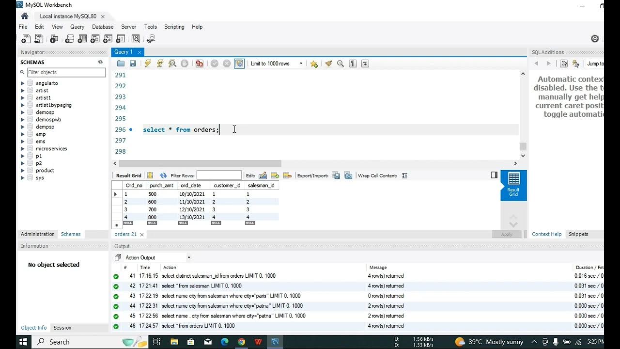 Write a SQL query to calculate total purchase amount of all orders. - YouTube