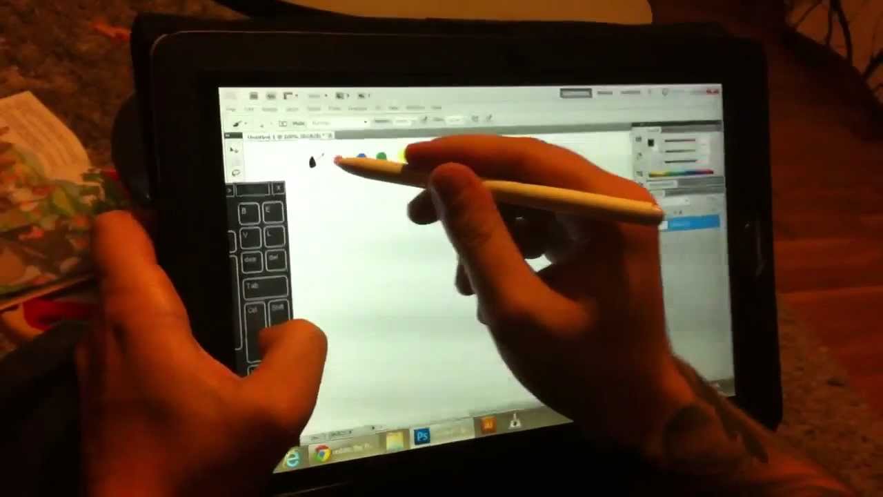 Drawing on Asus Eee Slate Ep121 - YouTube