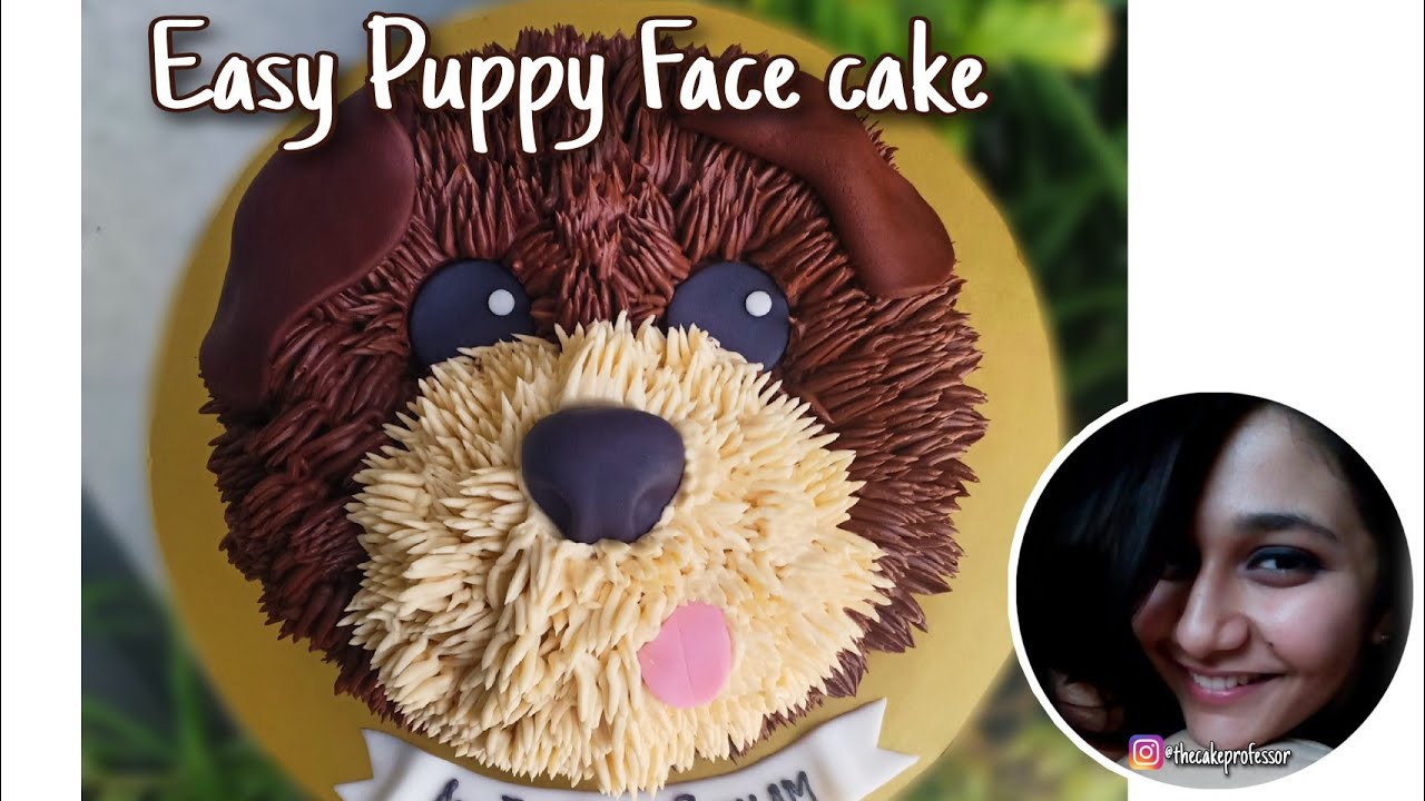 Easy Puppy cake tutorial / buttercream piping technique for realistic ...