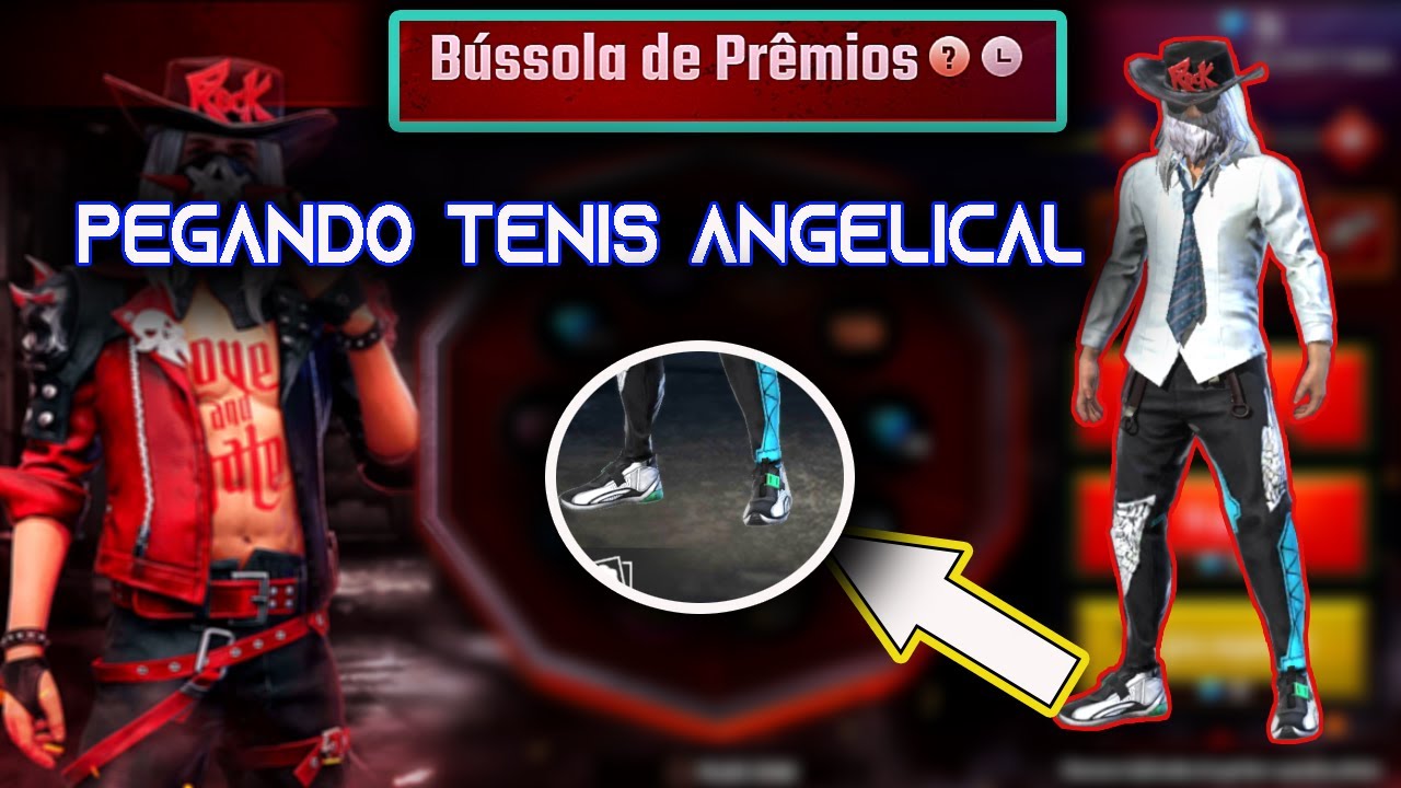 PEGANDO TENIS ANGELICAL NA BUSSOLA DE PREMIOS - FREE FIRE - YouTube