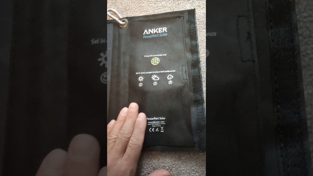 Anker 21w powerport solar panal shot review - YouTube