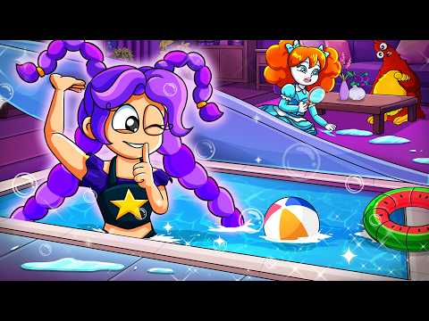 LILY LOVEBRAIDS Built a SECRET Pool in My Room! | Animation