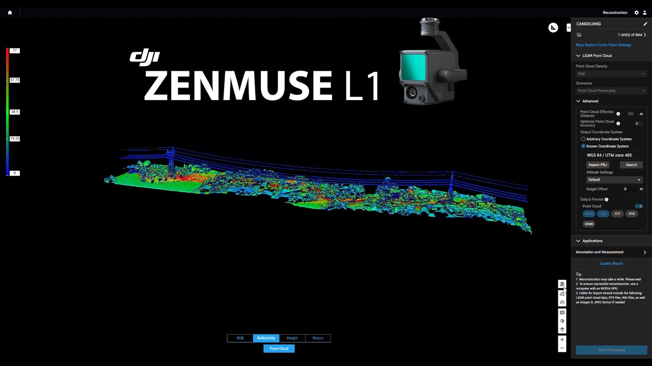 MOTION VIDEO | DATA LIDAR HASIL DARI DJI ZENMUSE L1 - YouTube