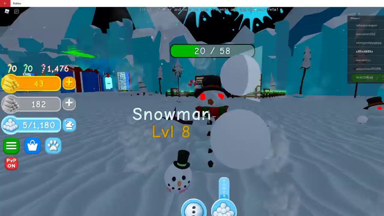 Roblox : ☃️ UPDATE 2 | Snowman Simulator ☃️ - YouTube