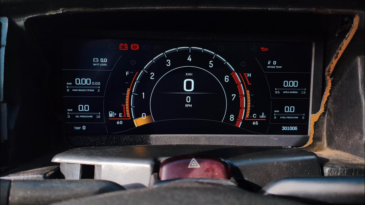 Painel digital Ghost dashboard em funcionamento no Golf Mk3 - YouTube