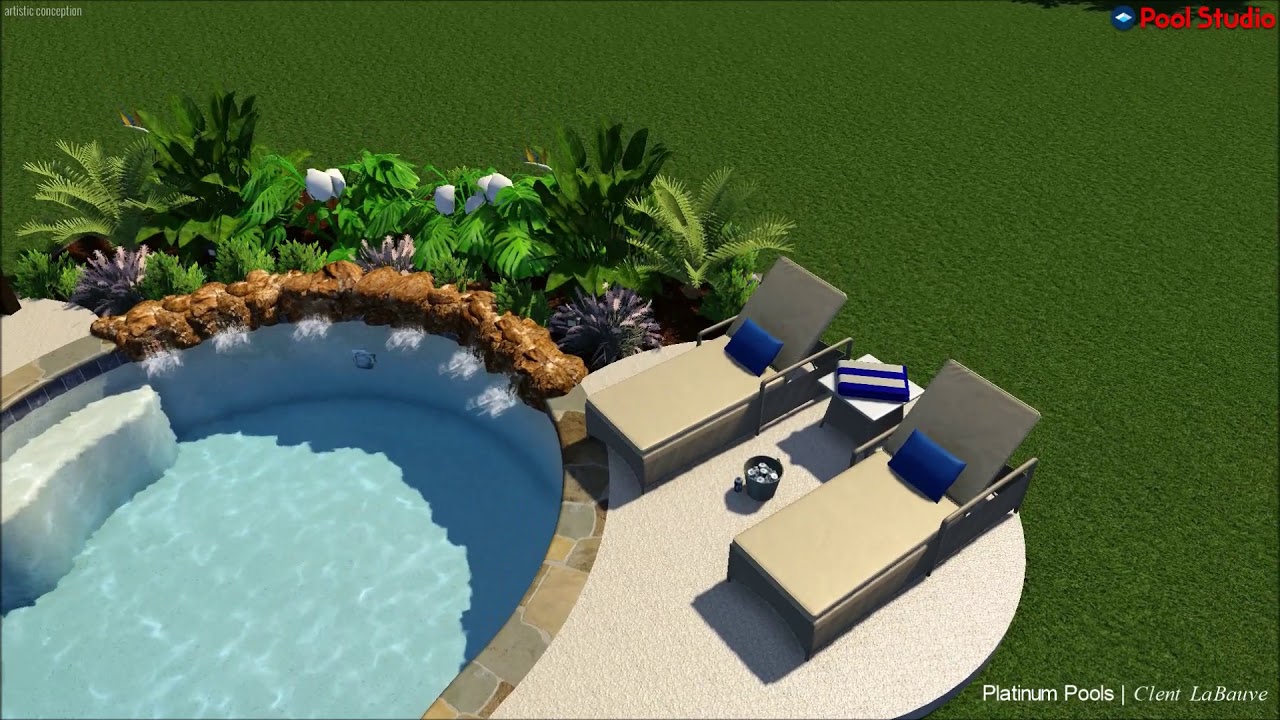 Platinum Pools Walker Family Pool Design by Clent LaBauve - YouTube