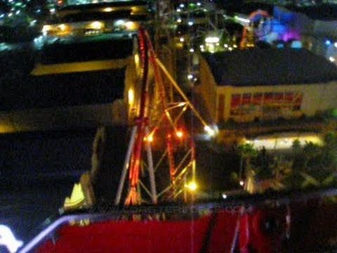Hollywood Rip Ride Rockit at night front seat on-ride POV Universal ...