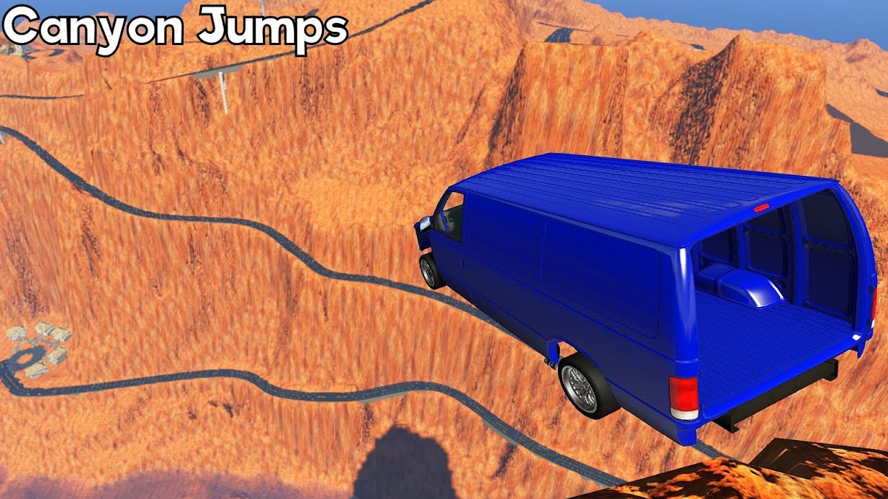 Insane Grand Canyon Car Jumps - BeamNG drive Canyon Crashes - YouTube