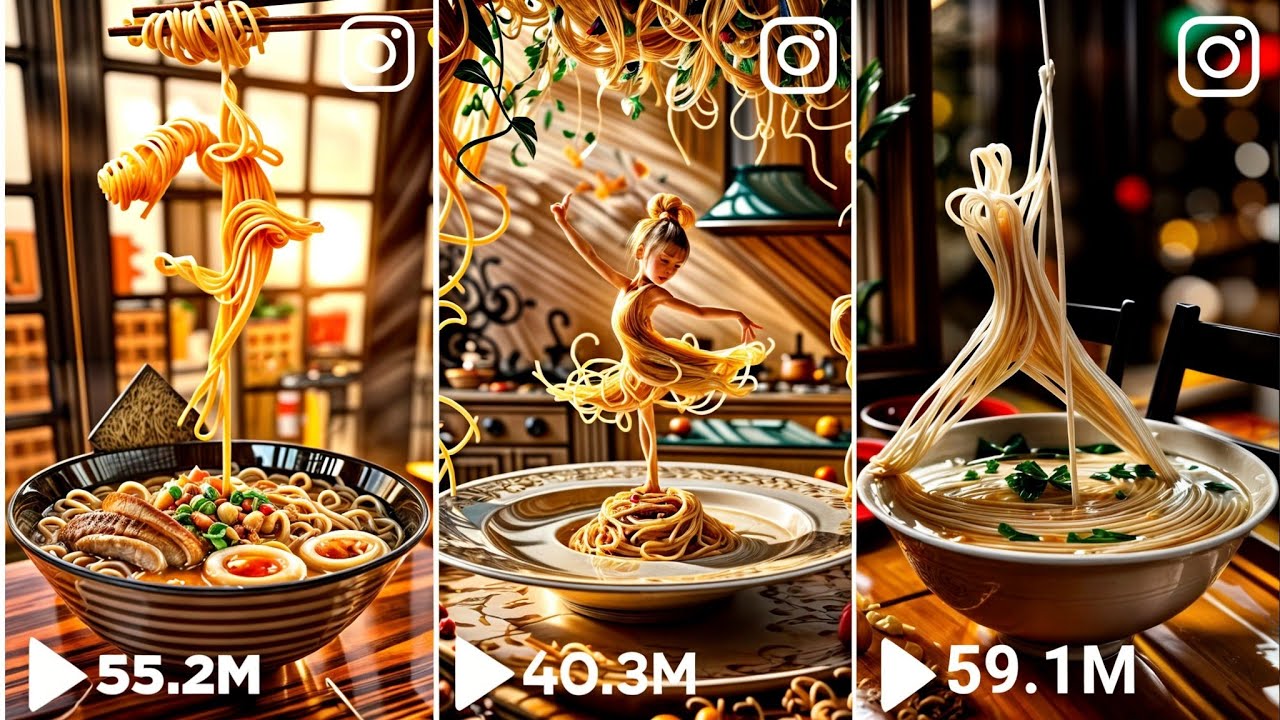 dancing noodles ai reels editing |ai video editing | ai reels # ...