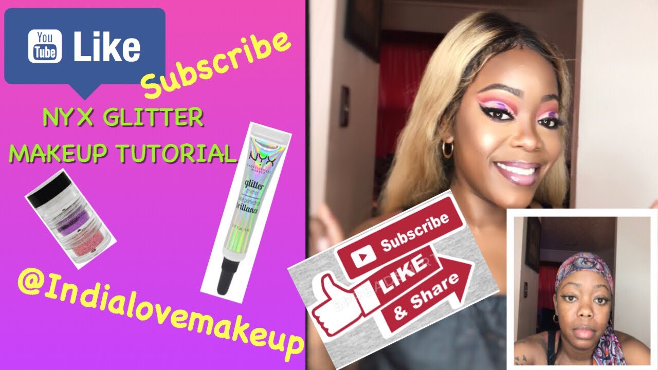 Makeup Tutorial using NYX GLITTER - YouTube