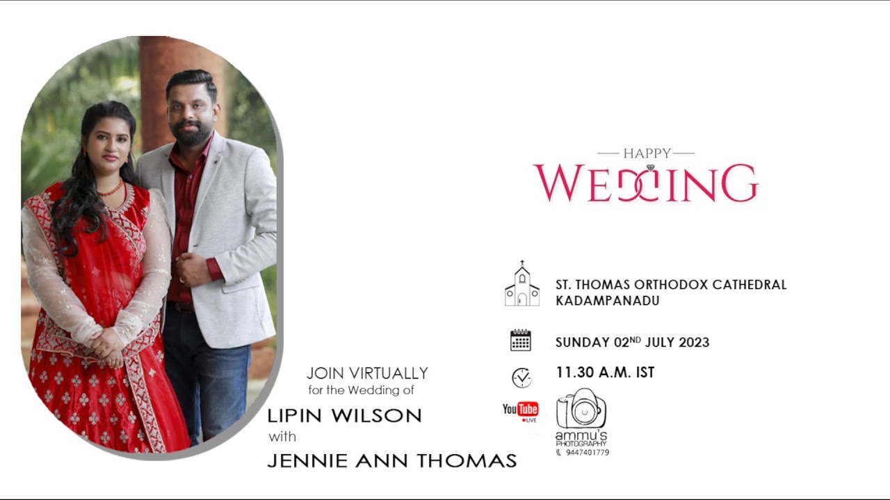 Wedding Day of Lipin Wilson & Jennie Ann Thomas - YouTube