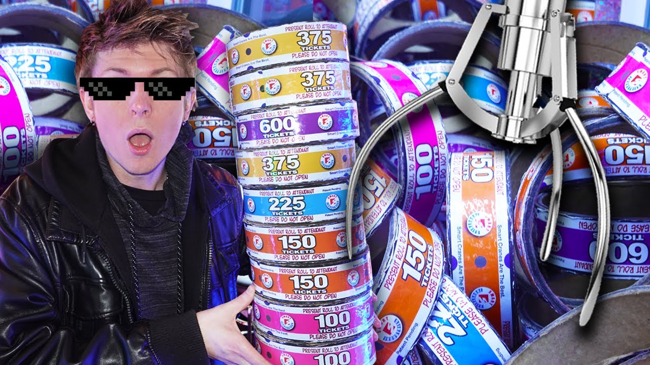 Winning ALL the Rings from the Ticket Claw Machine!! - YouTube