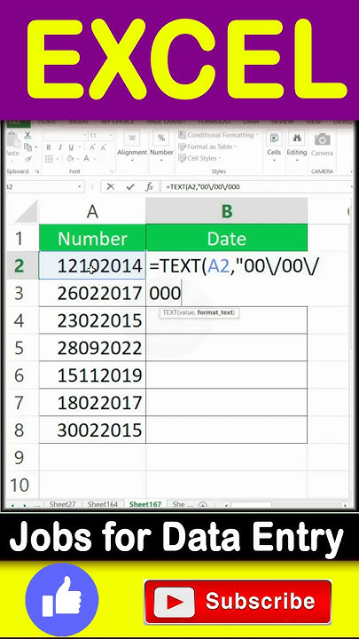 Date Formate Creat in Excel #shorts #Excel #viral #exceltips #excel #exceltricks #msoffice - YouTube