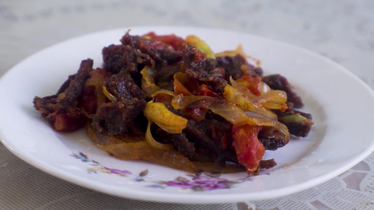 Sukuti - Nepali Food (Kasto cha bhanya) - YouTube