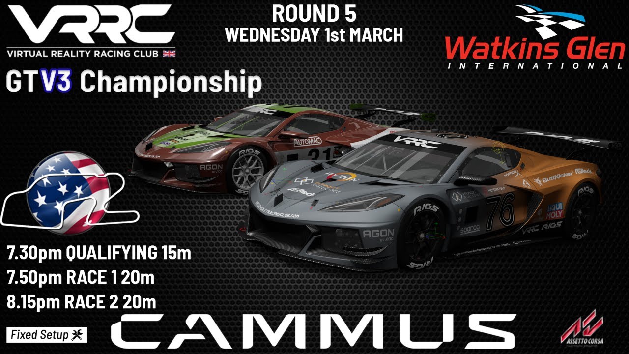 VRRC | Cammus Simulation GTV3 | R5: Watkins Glen - YouTube