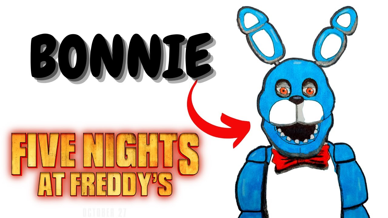 Cómo DIBUJAR a🐰BONNIE de FIVE NIGHTS at FREDDYS (Pelicula) How to DRAW ...