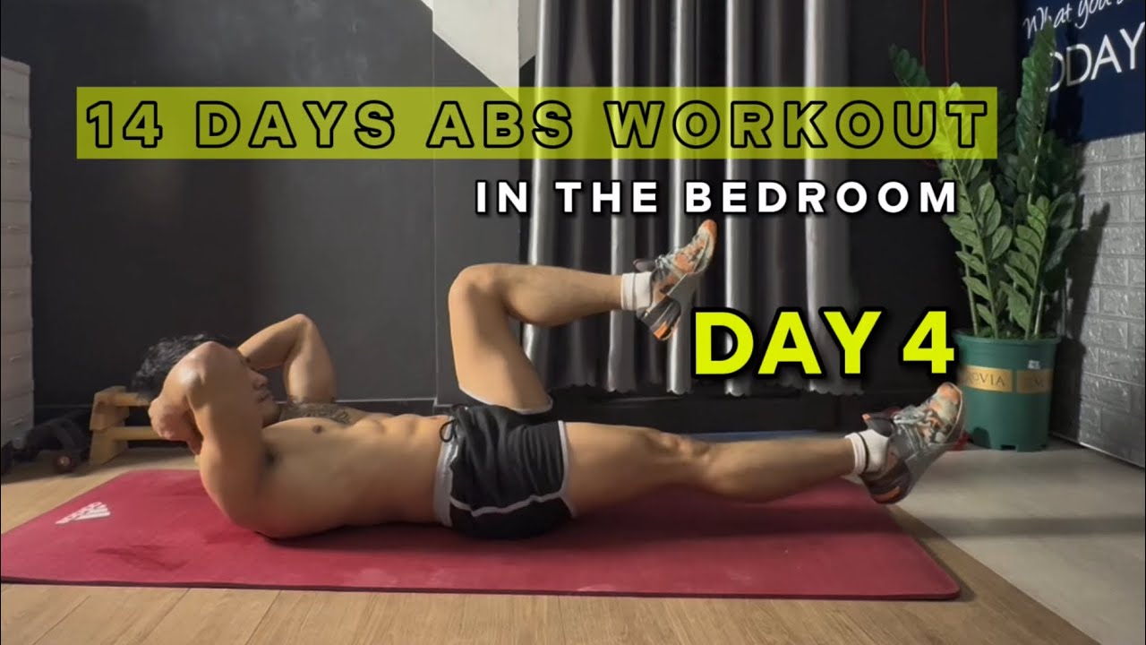 14 DAYS ABS WORKOUT IN THE BEDROOM - Day 4 : 8 Min 6 Pack Abs Workout ...