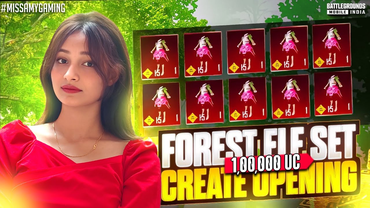 1,00,000 UC FOREST ELF SET CRATE OPENING 😭 | MISS AMY GAMING | BGMI ...