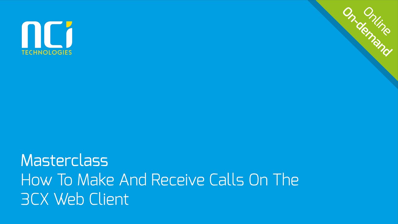 How to Make and Receive Calls on the 3CX Web Client - YouTube