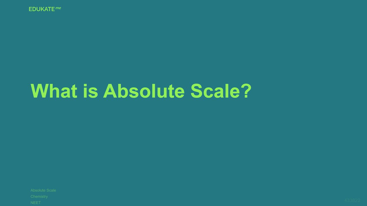 What is Absolute Scale? - YouTube