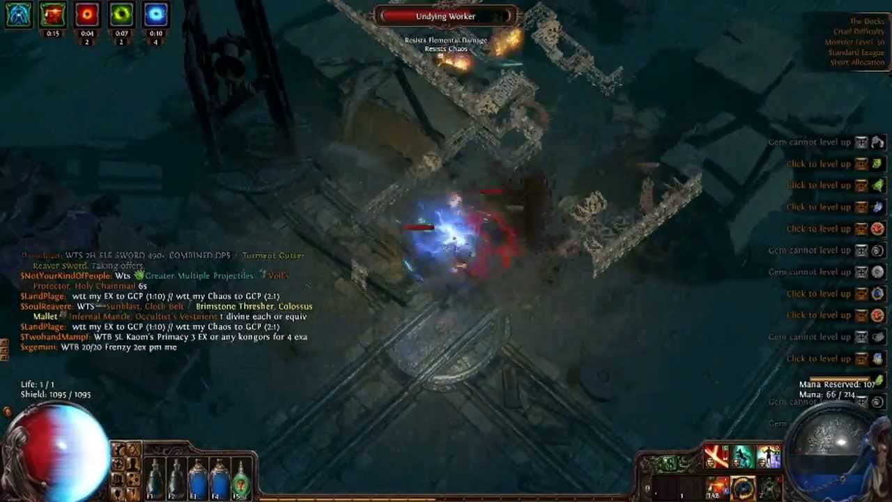 Path Of Exile - Scion lvl 53 - Double Discharge - YouTube