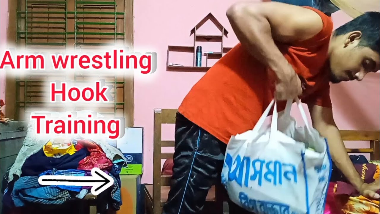 Arm wrestling hook training - YouTube