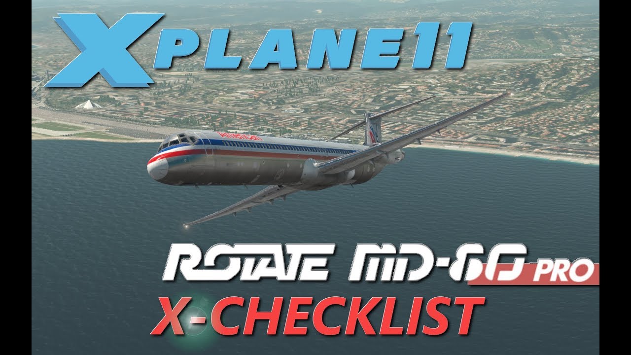 Rotate MD 80 with X-Checklist (clist txt) - YouTube